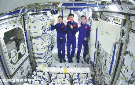 In-orbit assembly maneuver a success